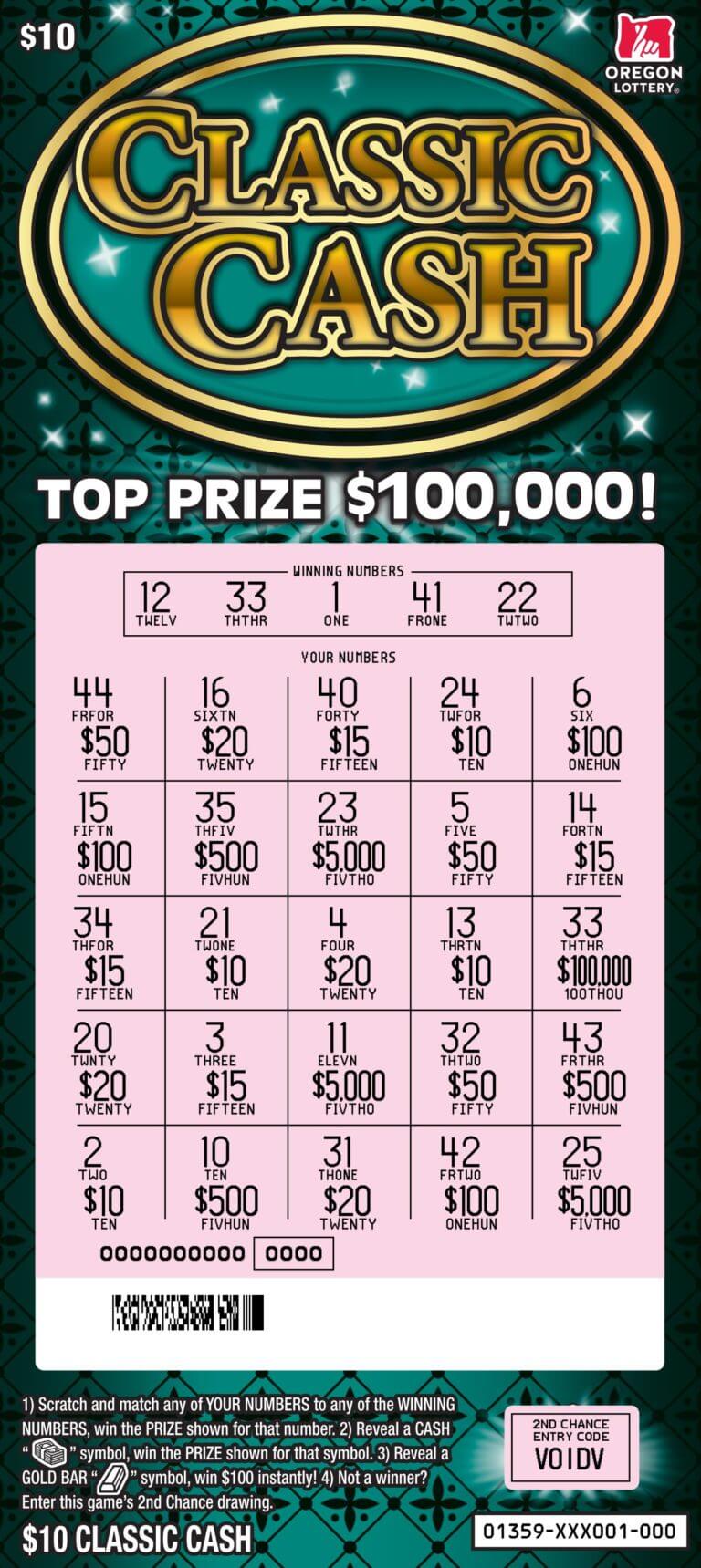 Classic Cash – Lottery Scratch Tickets | Oregon Lottery