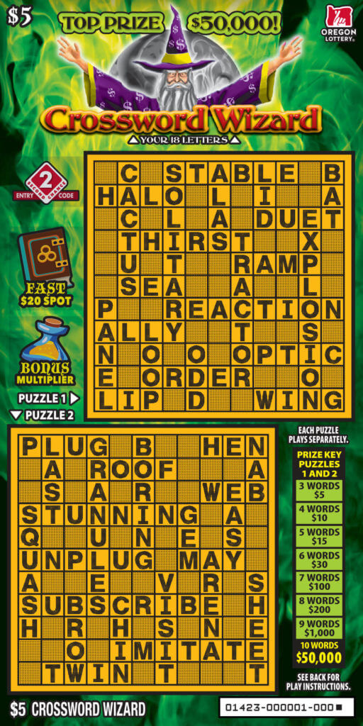 Crossword Wizard – Lottery Scratch Tickets | Oregon Lottery