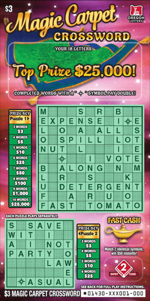 Magic Carpet Crossword – Lottery Scratch Tickets | Oregon Lottery