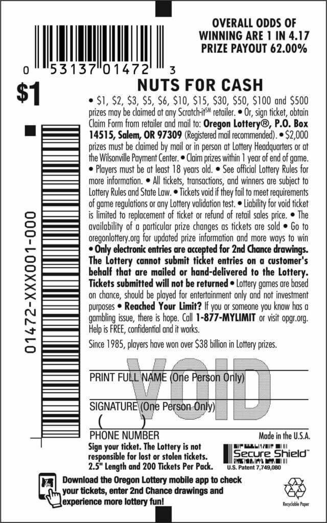 Nuts for Cash – Lottery Scratch Tickets | Oregon Lottery