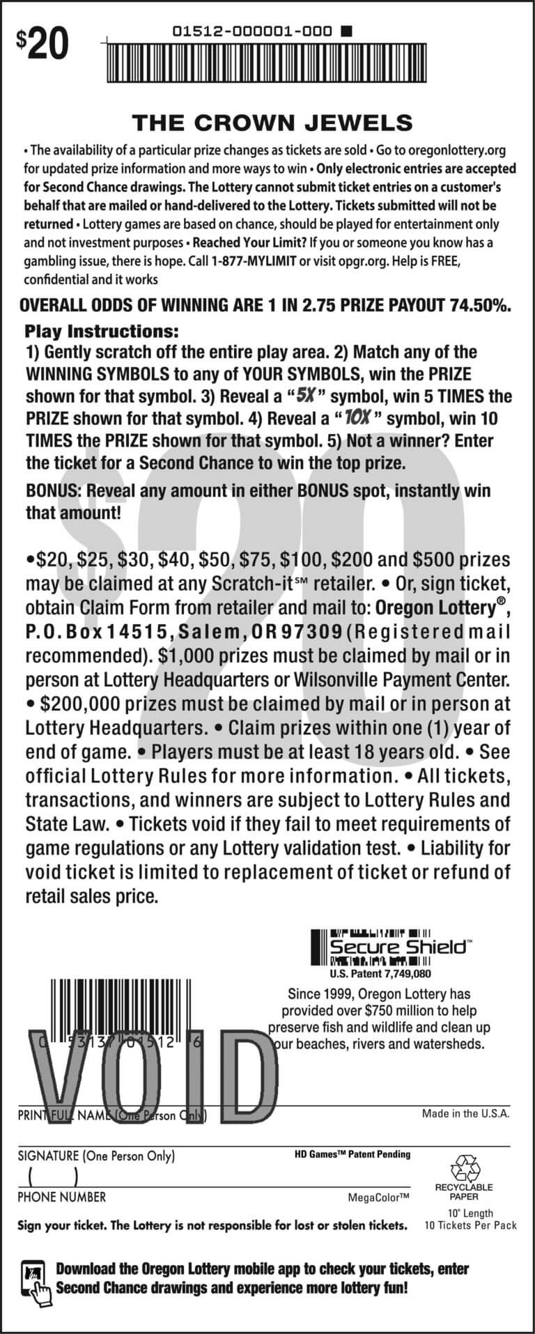 The Crown Jewels – Lottery Scratch Tickets | Oregon Lottery