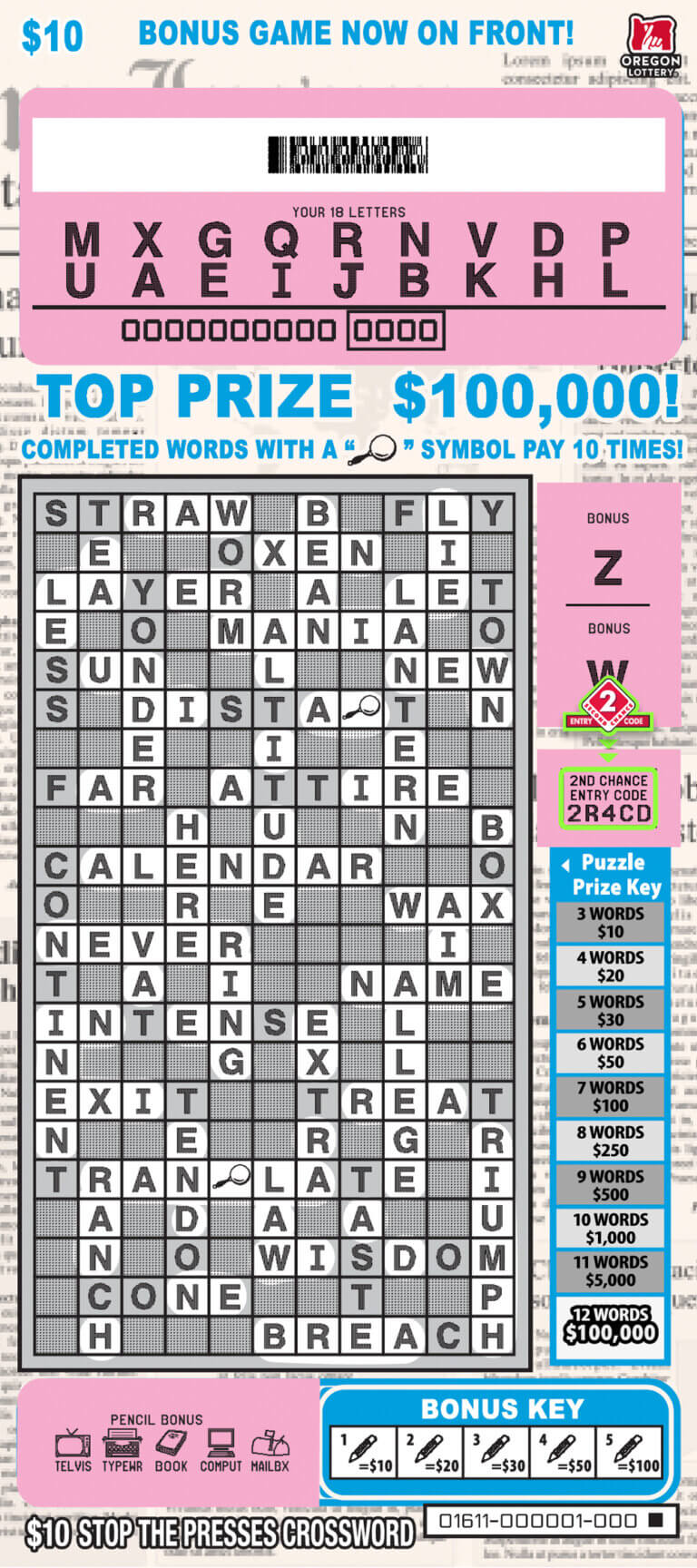 Stop the Presses Crossword – Scratch-its | Oregon Lottery